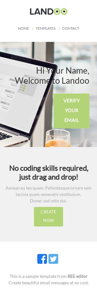 Landoo | Notification Email Template for Computer & Internet - BEE Free