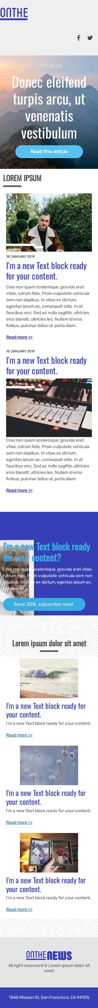 Newspaper | Newsletter Email Template for News, Blog & Magazines - BEE Free