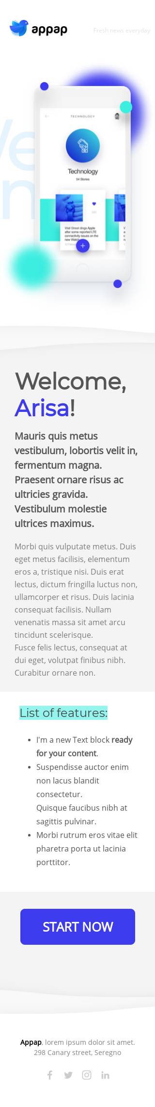 Welcome | Notification Email Template for Computer & Internet - BEE Free
