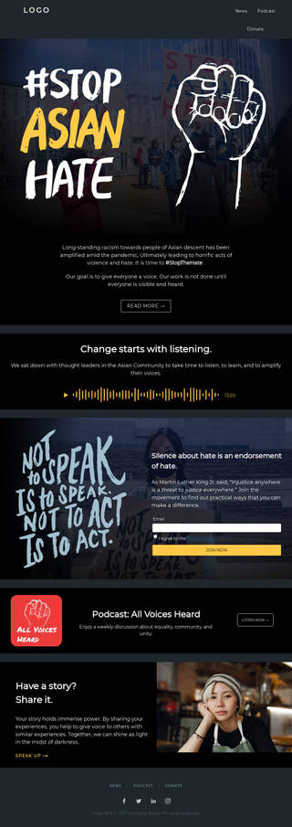 Activism Page Templates - Beefree