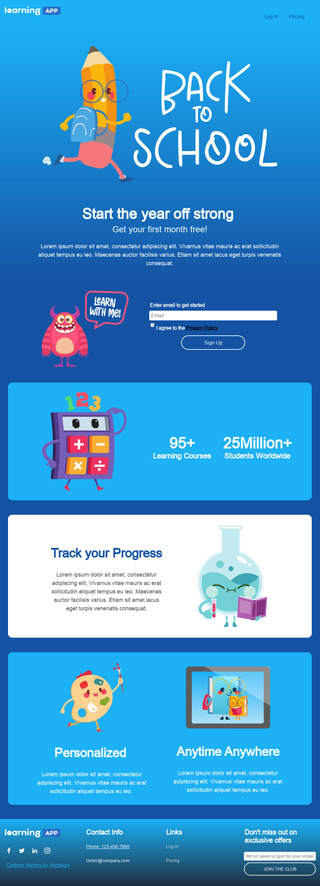 Education Page Templates - Beefree