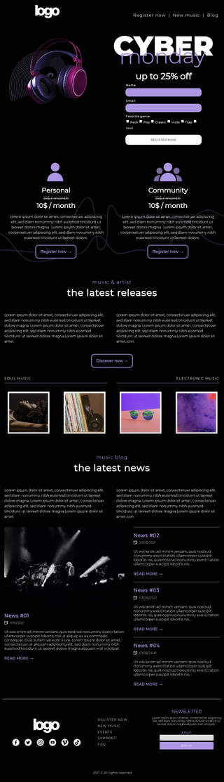 Free HTML Page Templates - Beefree