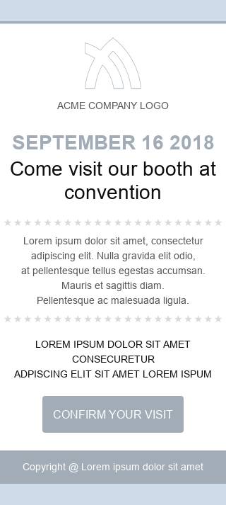 Booth Invitation | Service Promotion Email Template for Business ...